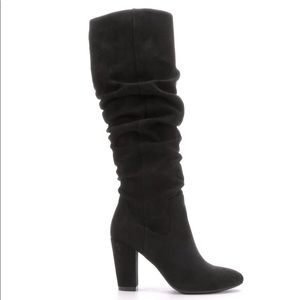 YNOT | Shoes | Womens Black Ynot Compassion Ruched Knee High Boots ...